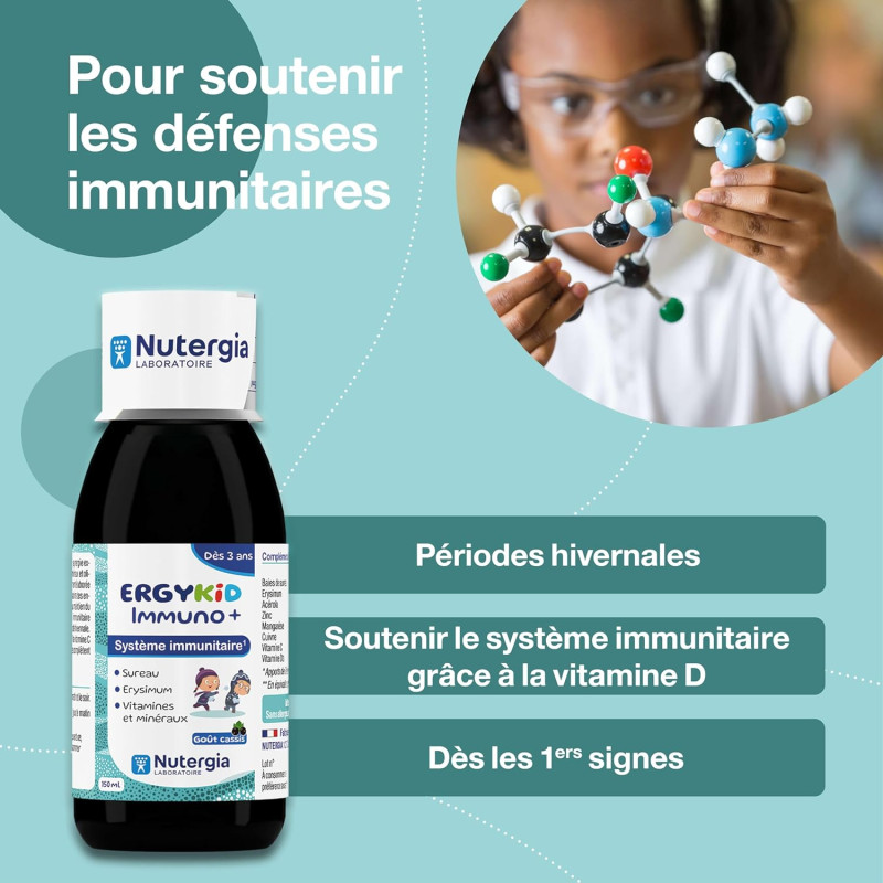 Complément alimentaire ErgyKid Immuno+ | Système immunitaire | Nutergia